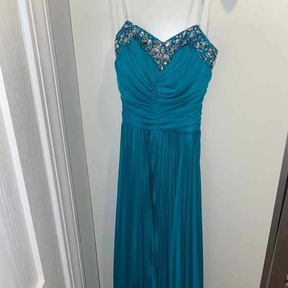 Macy's | Dresses | Macys Blue Strapless Prom Dress | Poshmark